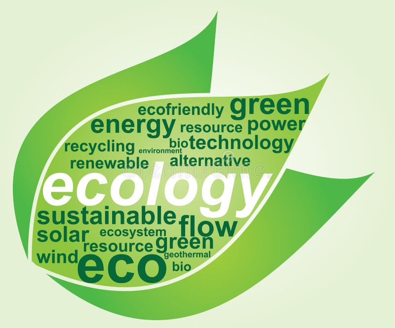 Duurzaam Energieconcept Als Achtergrond Stock Illustratie ...