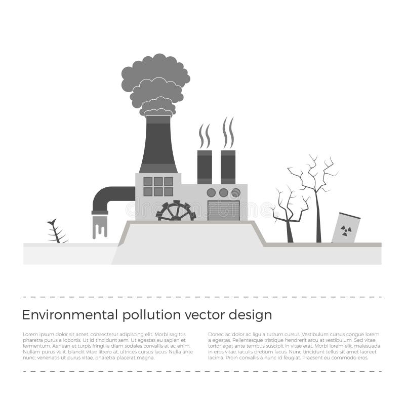 Ecologische Problemen: Milieuvervuiling Vector Illustratie ...