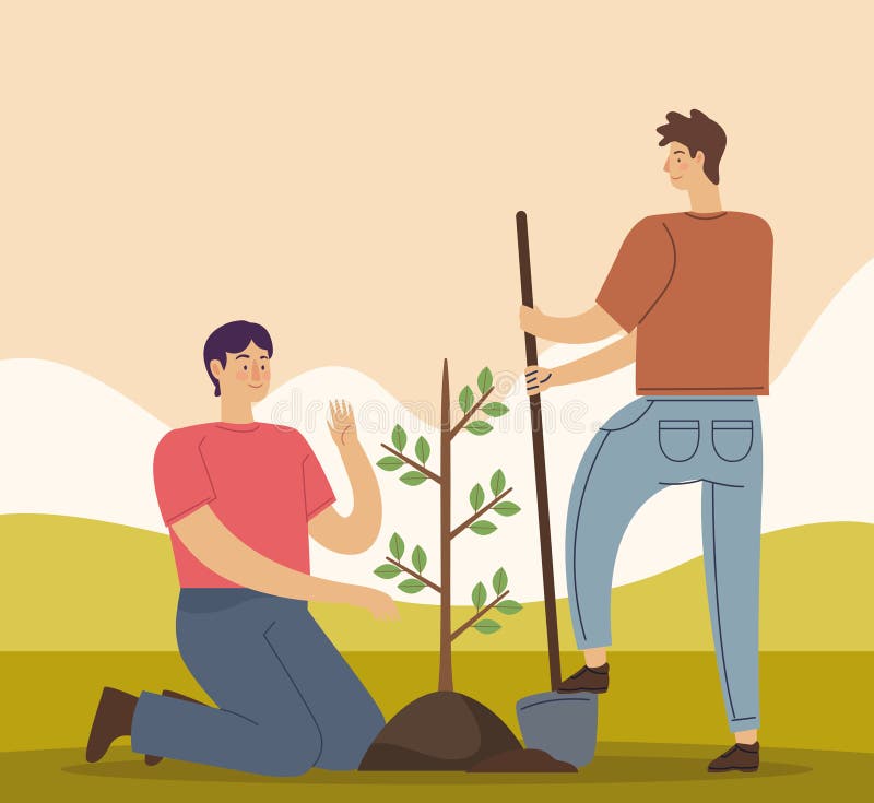 Community Tree Planting Stock Illustrations – 317 Community Tree ...