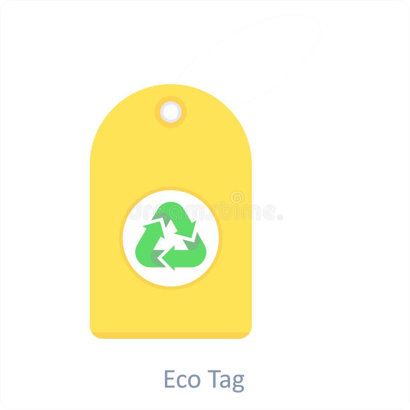 Eco Tag stock vector. Illustration of label, icon, design - 264951704