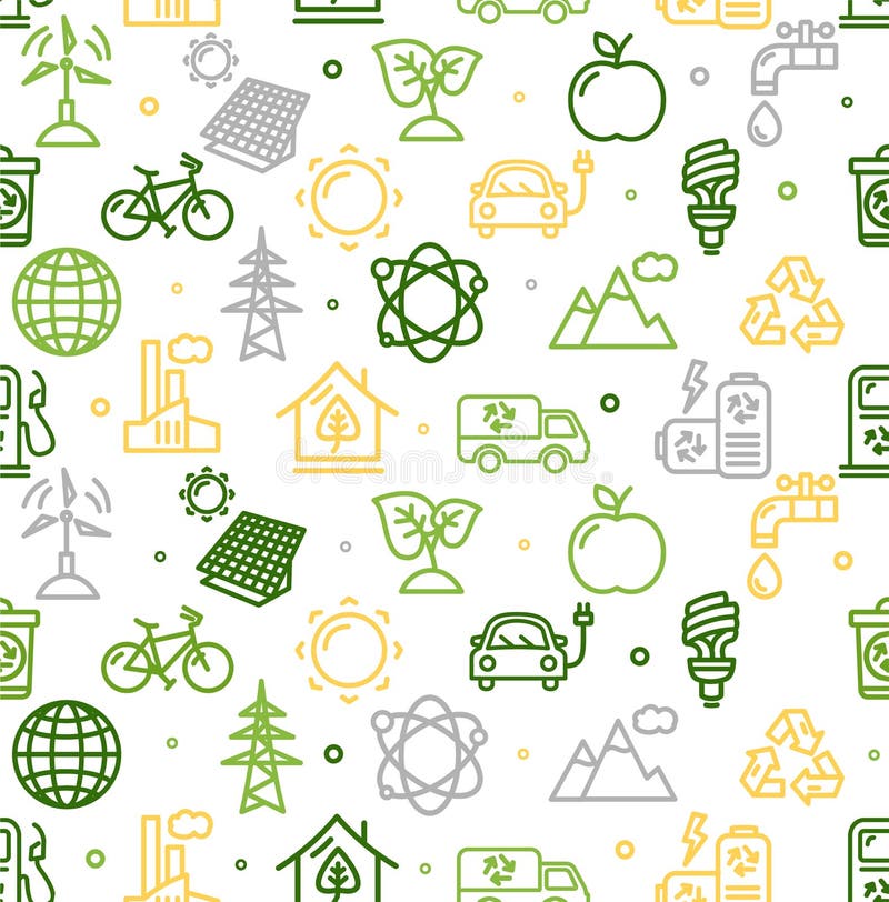 Ecology Background Pattern. Vector Stock Vector - Illustration of color ...