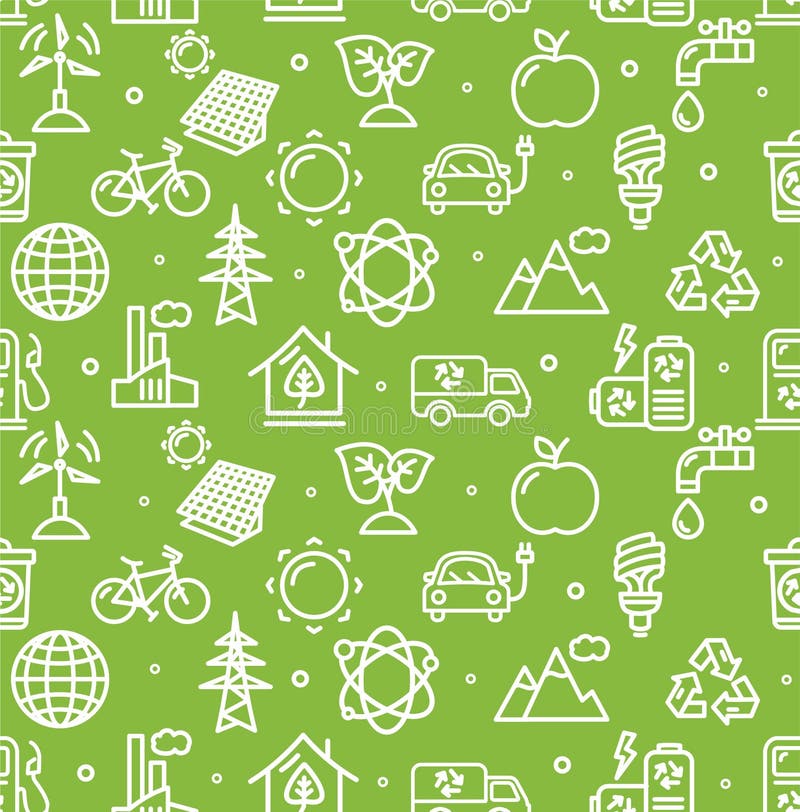 Ecology Background Pattern. Vector Stock Vector - Illustration of ...