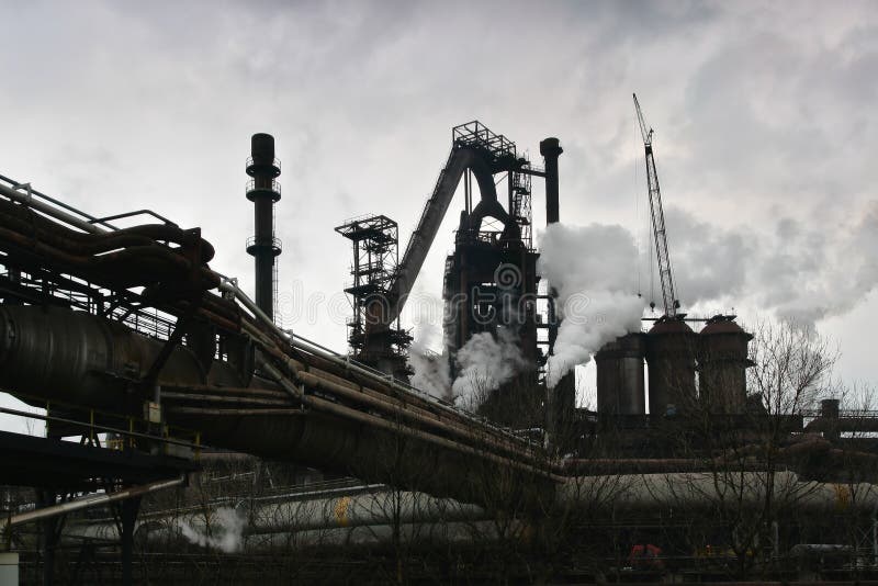 Ecology and Behavior of Human - Smokestack Stock Photo - Image of ...