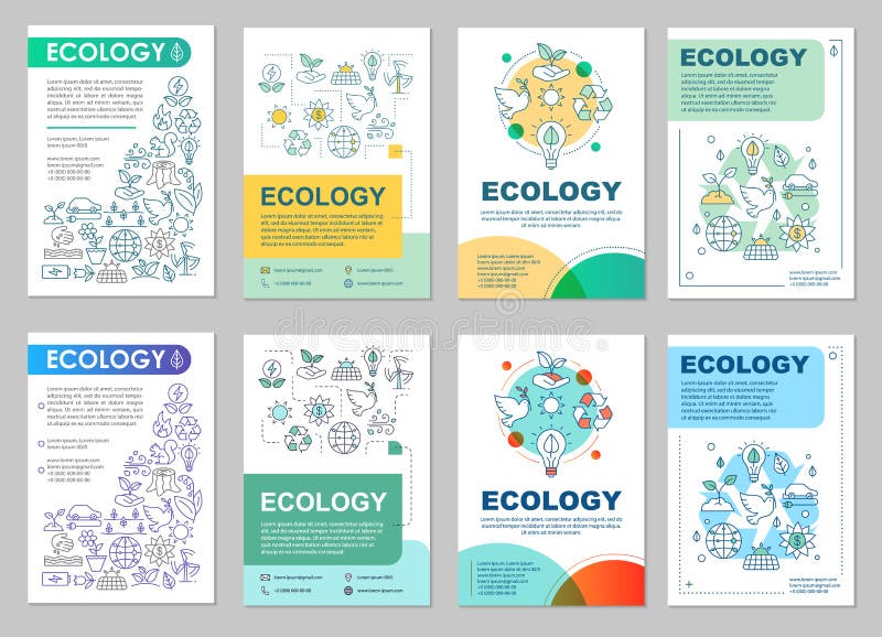 Ecology brochure layout stock vector. Illustration of line - 175559420