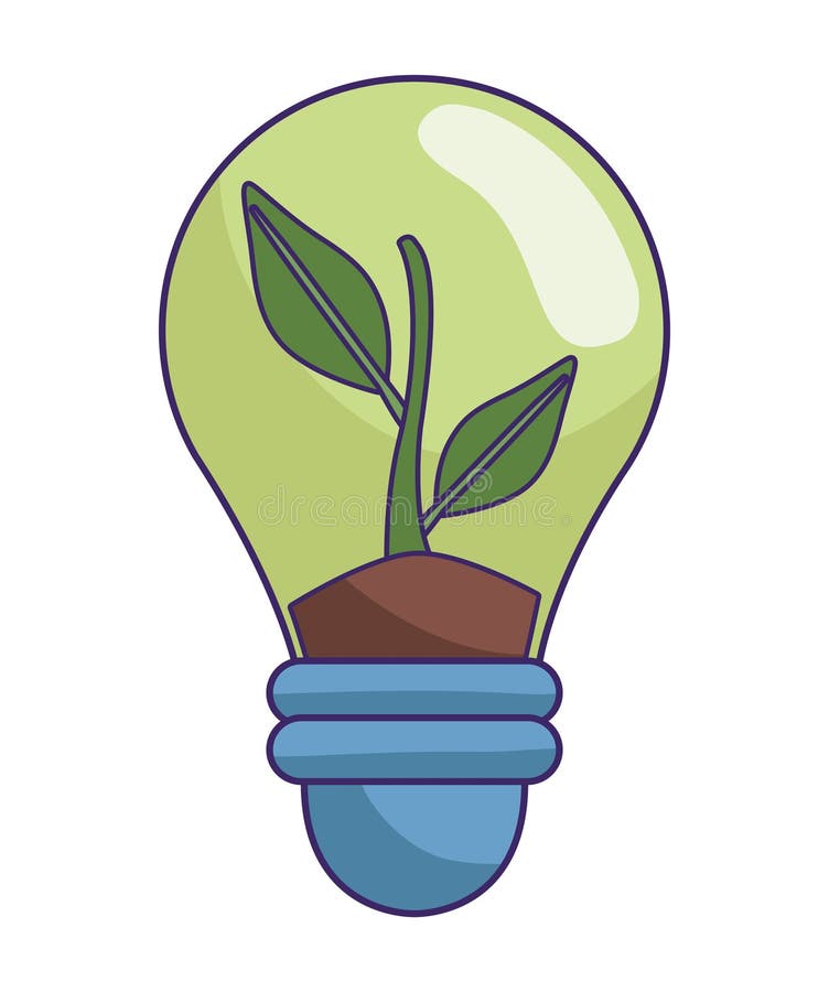 Ecology bulb with plant stock vector. Illustration of conservation ...