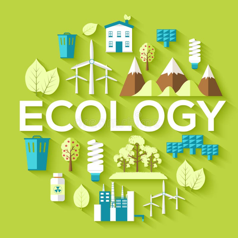 Ecology Circle Infographics Template Concept. Icons for Your Product or ...
