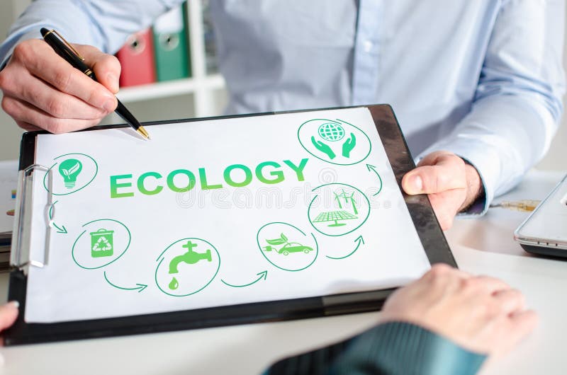 Ecology Concept on a Clipboard Stock Image - Image of office, earth ...