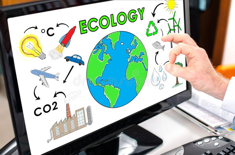 Computer ecology stock image. Image of future, dioxide - 13877527