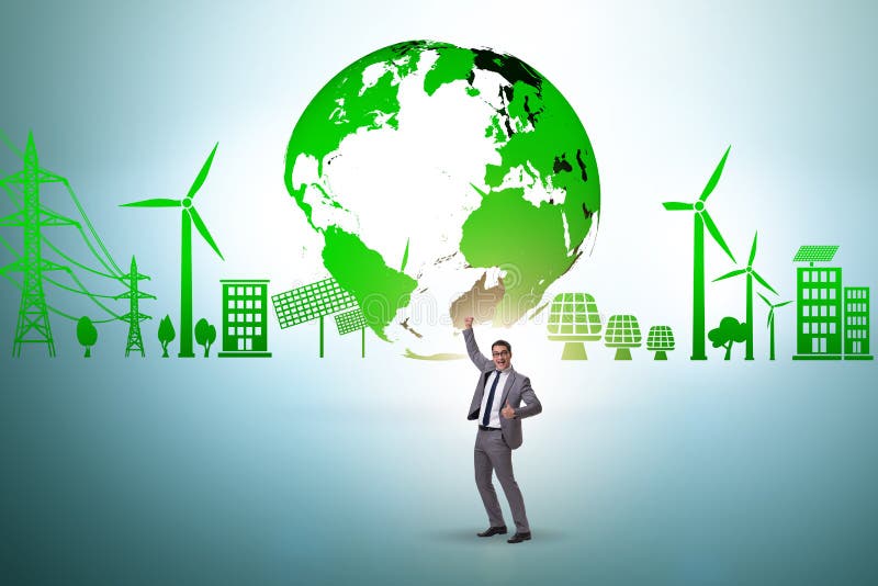 Ecology Concept with Ecological Elements Stock Photo - Image of ...