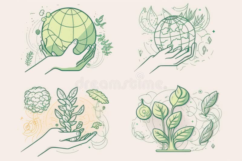 Ecology Concept with Green Planet Earth, World Environment and ...