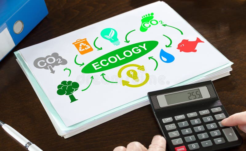 Ecology Concept Illustrated on a Paper Stock Photo - Image of ...