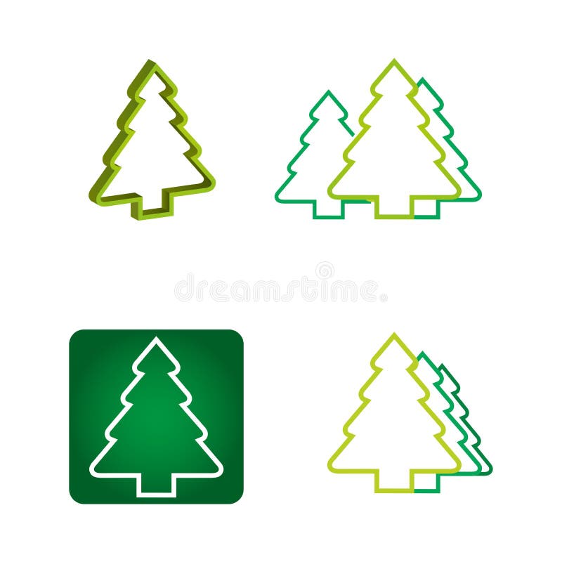 Ecology Concept - Pine Tree Icon Stock Vector - Illustration of sign ...