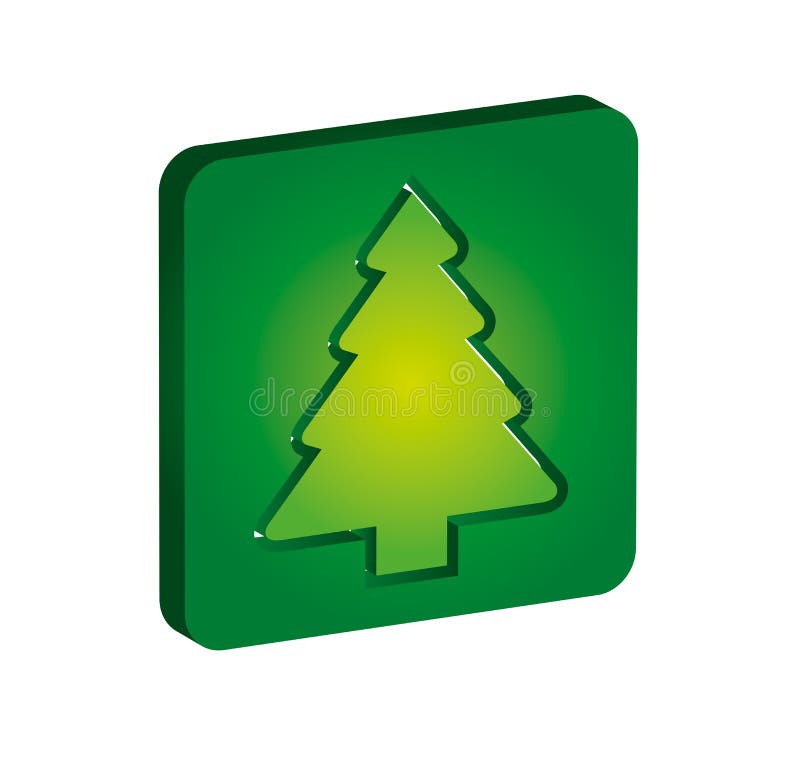 Ecology Concept - Pine Tree Icon Stock Vector - Illustration of power ...