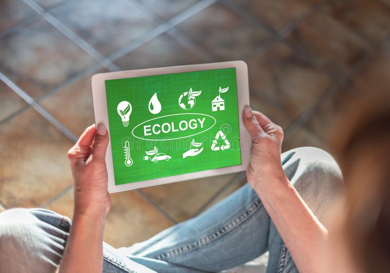 Ecology Concept on a Tablet Stock Photo - Image of protection ...