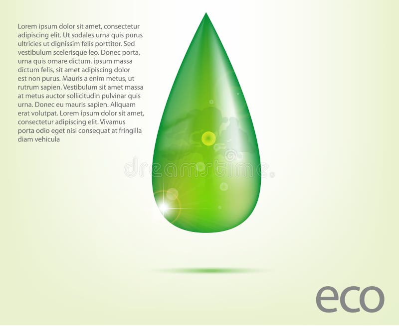 Ecology Design Element Vector Drawing Stock Vector - Illustration of ...