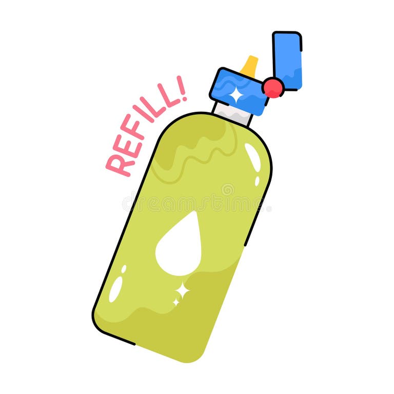 Refill Doodle Vector Colorful Sticker. EPS 10 File Stock Vector ...