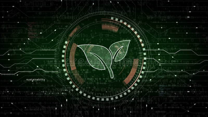Ecology and Eco Friendly Technology Symbol Loop Digital Concept Stock ...