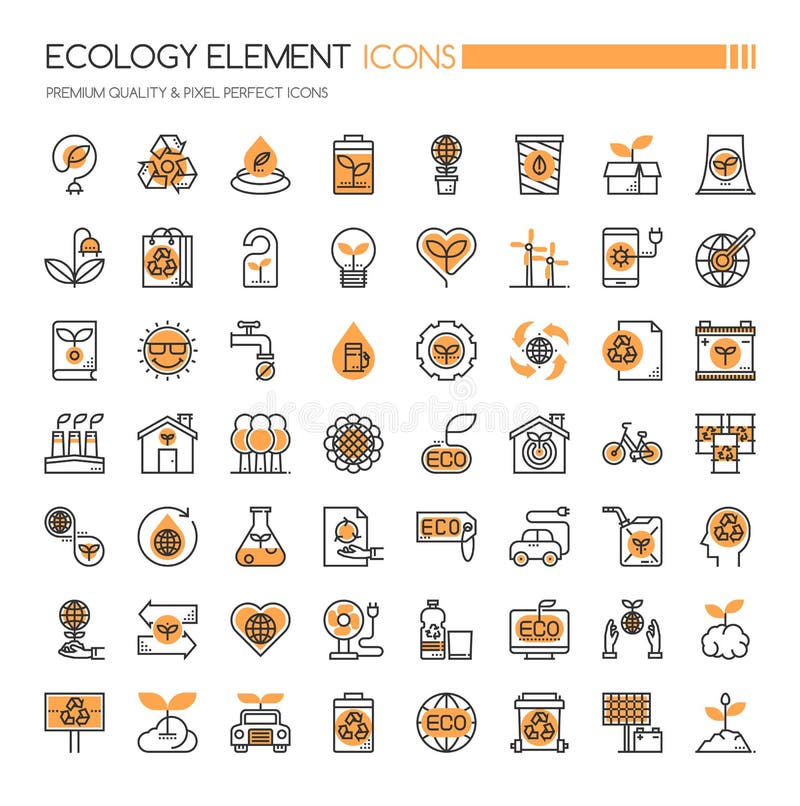 Ecology Elements stock illustration. Illustration of factory - 94653341