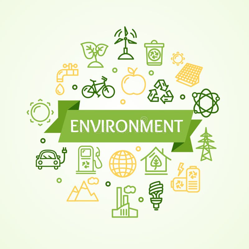Set of Ecology, Environment and Recycling Logos. Vector Logo Templates ...