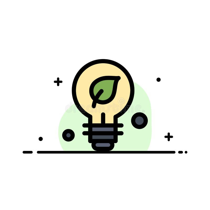Ecology, Environment, Green, Idea Business Flat Line Filled Icon Vector ...