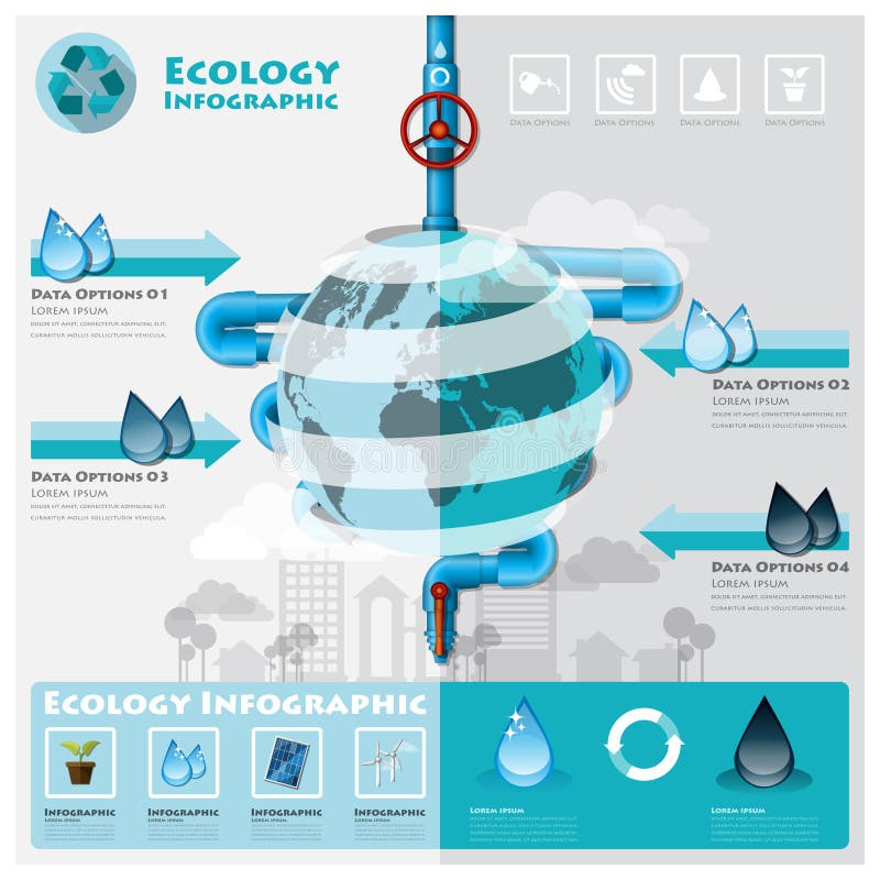 Ecology and Environment Infographic Element Stock Vector - Illustration ...