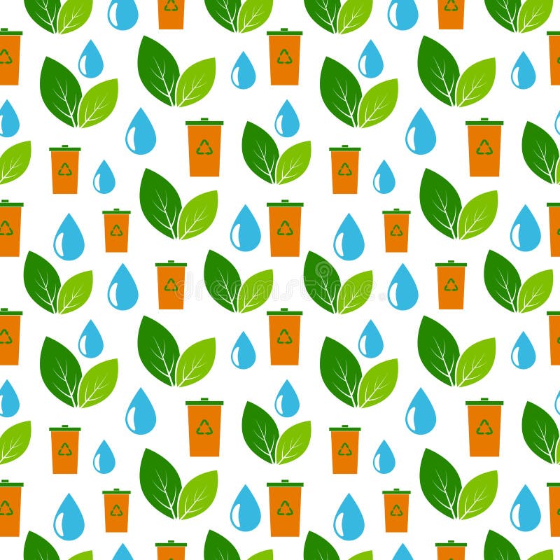 Ecology, Environment Protection. Seamless Pattern for Wrapping Paper ...