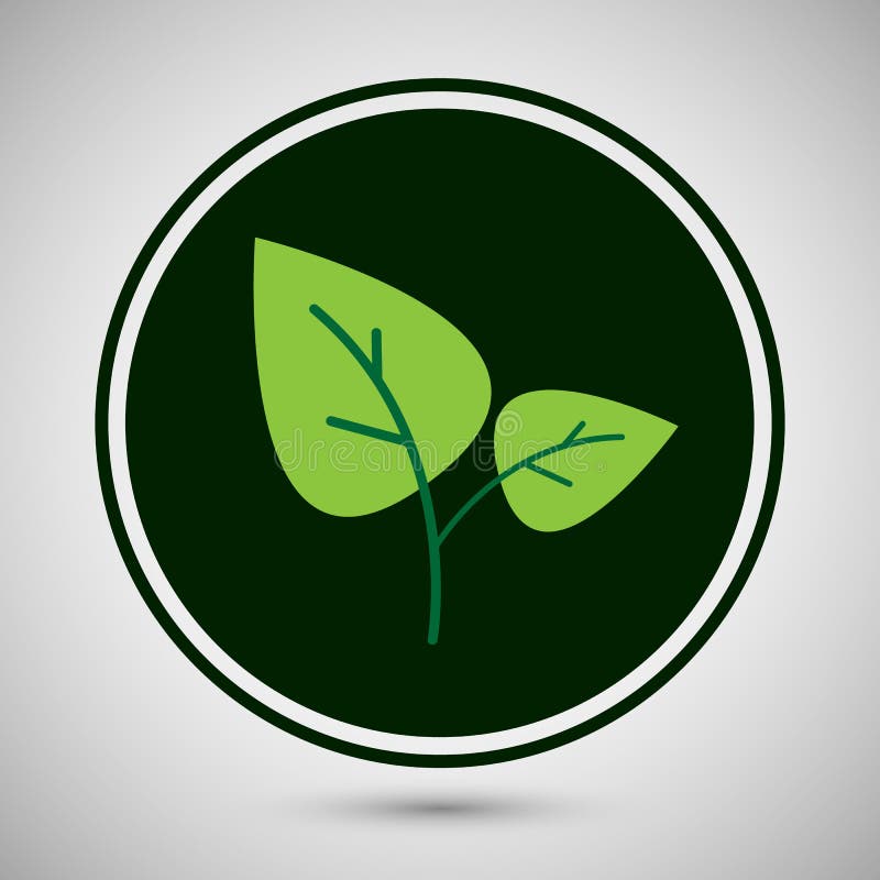 Ecology and Environmental Circle Vector Icon with Shadow Stock Vector ...