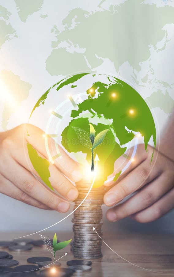 Ecology and Environmental Design Element with Double Exposure Growth ...