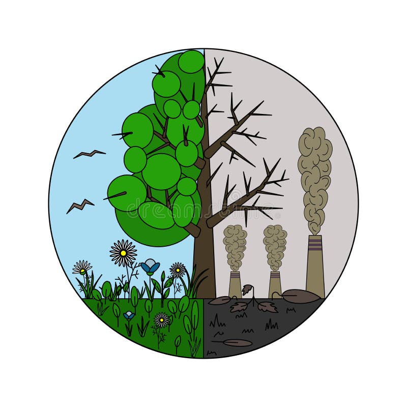 Ecology and Environmental Problems. Environmental Crisis Stock Vector ...