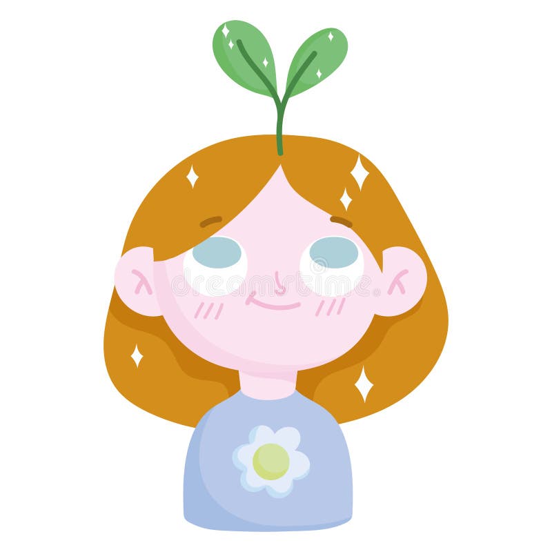 Ecology girl nature stock vector. Illustration of isolated - 219323567