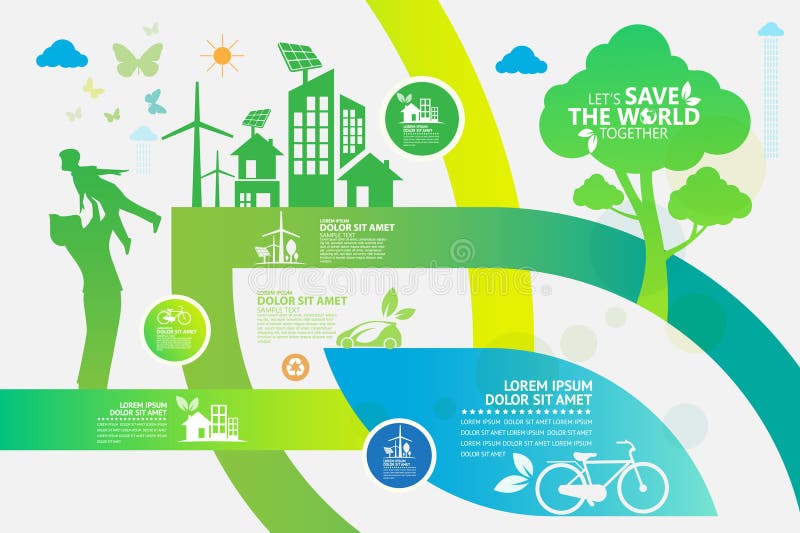 Concept of Environment, Let S Save the World Together. Stock Vector ...