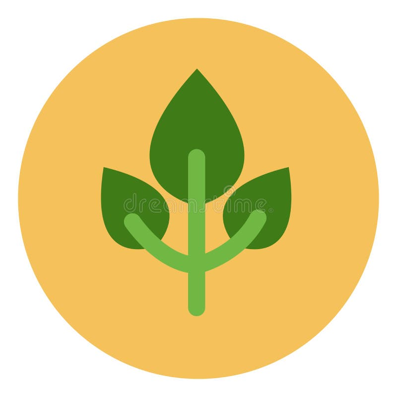 Ecology green plant, icon stock vector. Illustration of vegetarian ...