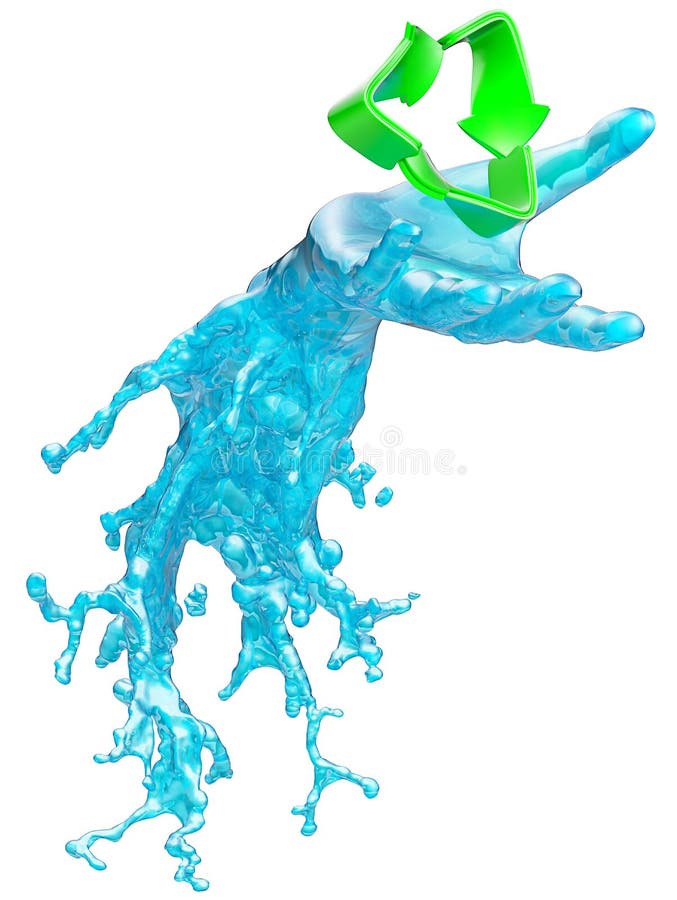 Ecology: Helping Liquid Hand and Recycling Stock Illustration ...