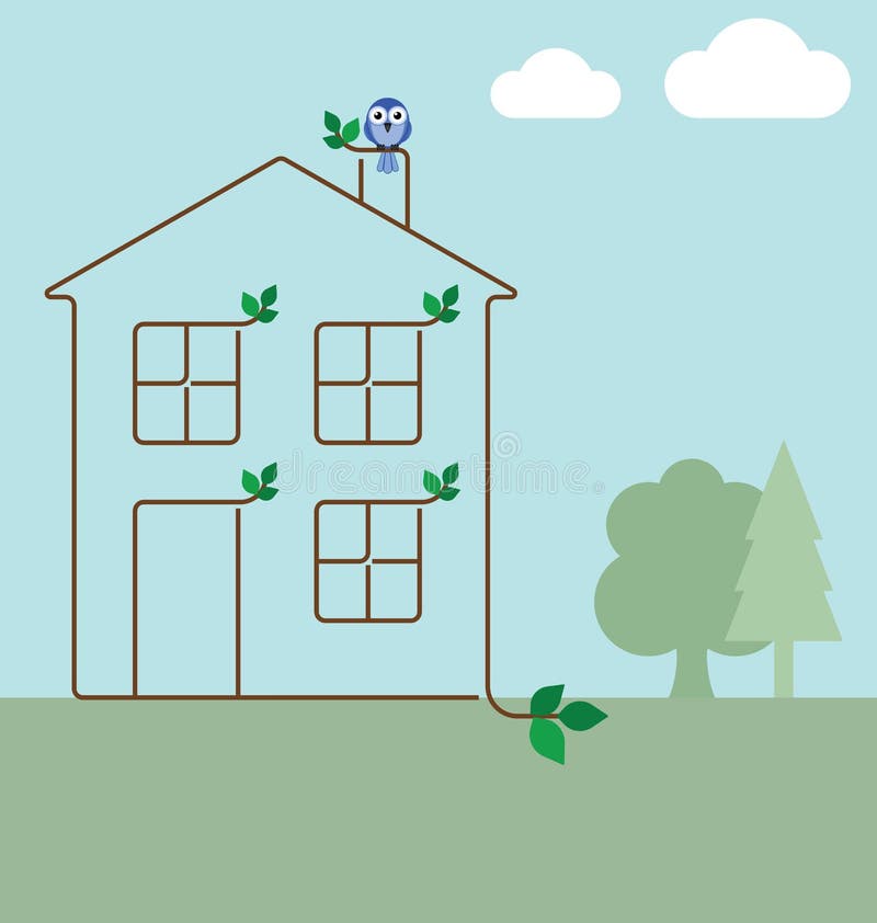 Twig House stock vector. Illustration of bough, abode - 37439122