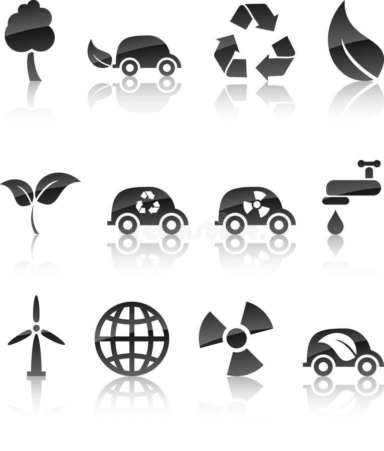 Ecology icon set. stock vector. Illustration of environment - 11375283