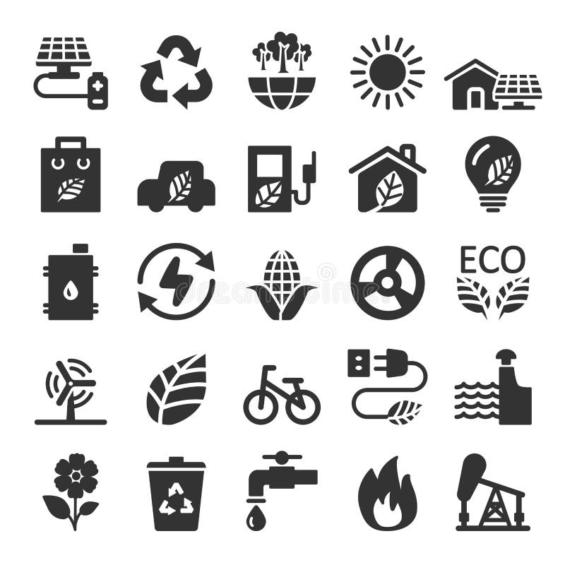 Ecology Icon Set 9, Vector Eps10 Stock Vector - Illustration of earth ...