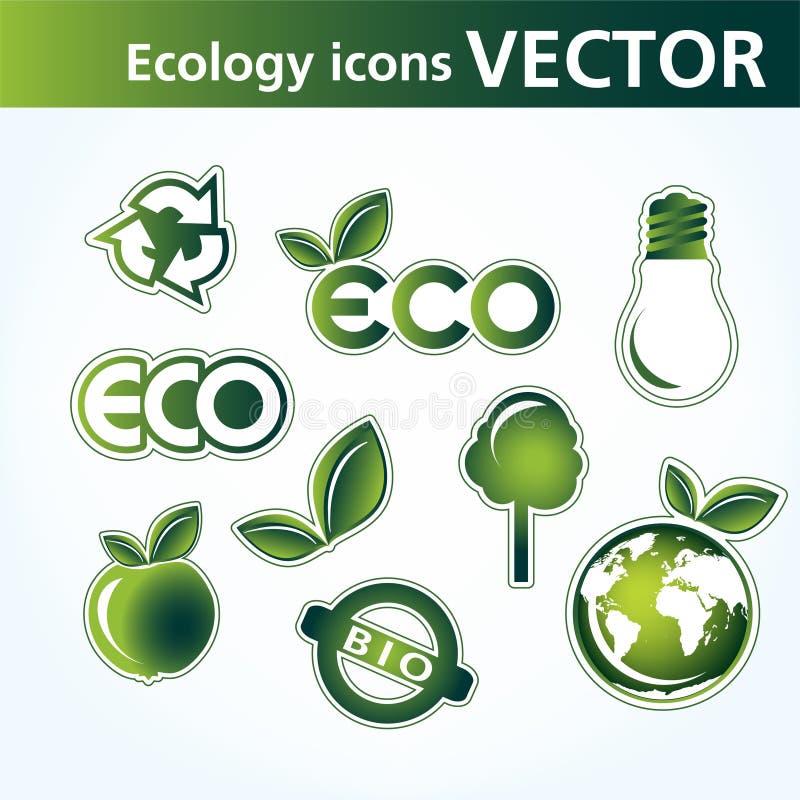 Ecology icons stock vector. Illustration of natural, modern - 14464127