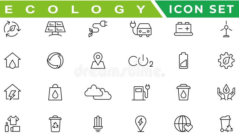 Ecology Icons Set. Nature Icon. Eco Green Icons. Vector Stock Vector ...