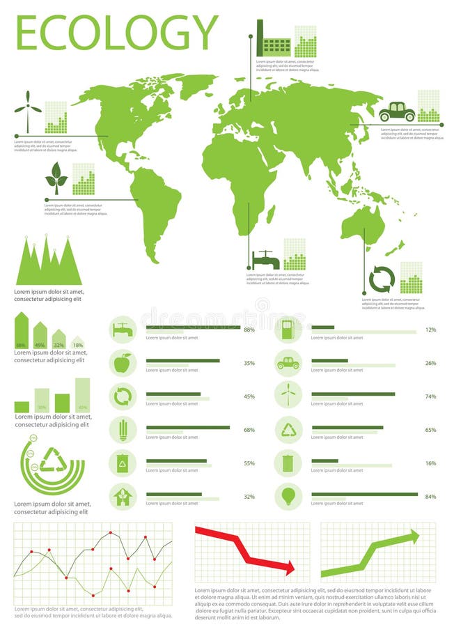 Global Environment Problems Solution Infographics Stock Vector ...