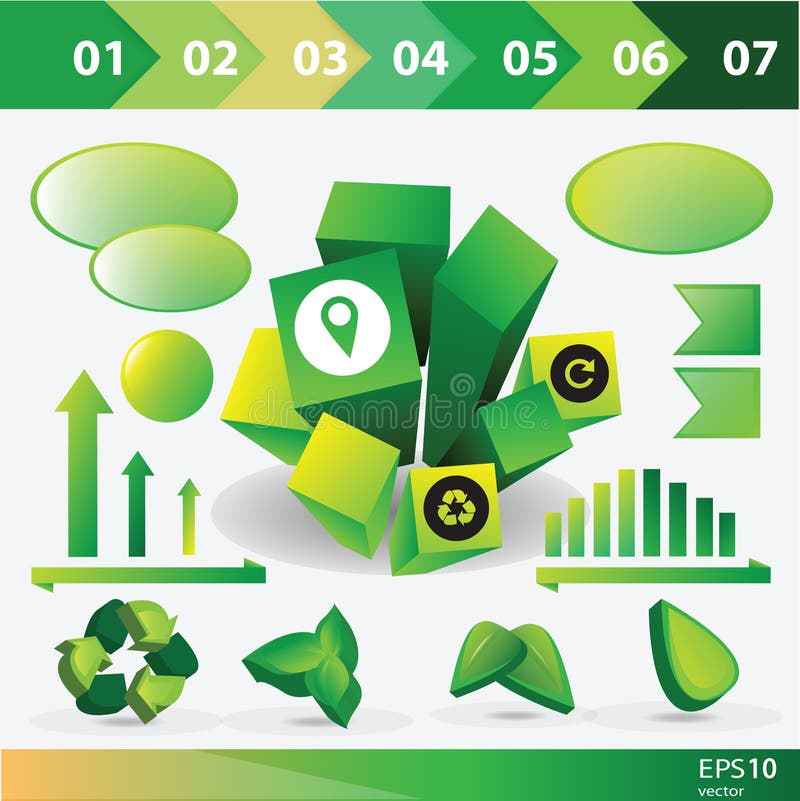 Ecology Info Graphics Collection Stock Vector - Illustration of chart ...