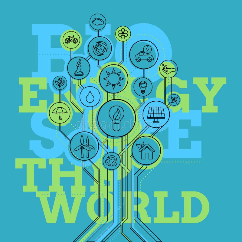 Ecology Infographic. Bio Energy Stock Vector - Illustration of ...
