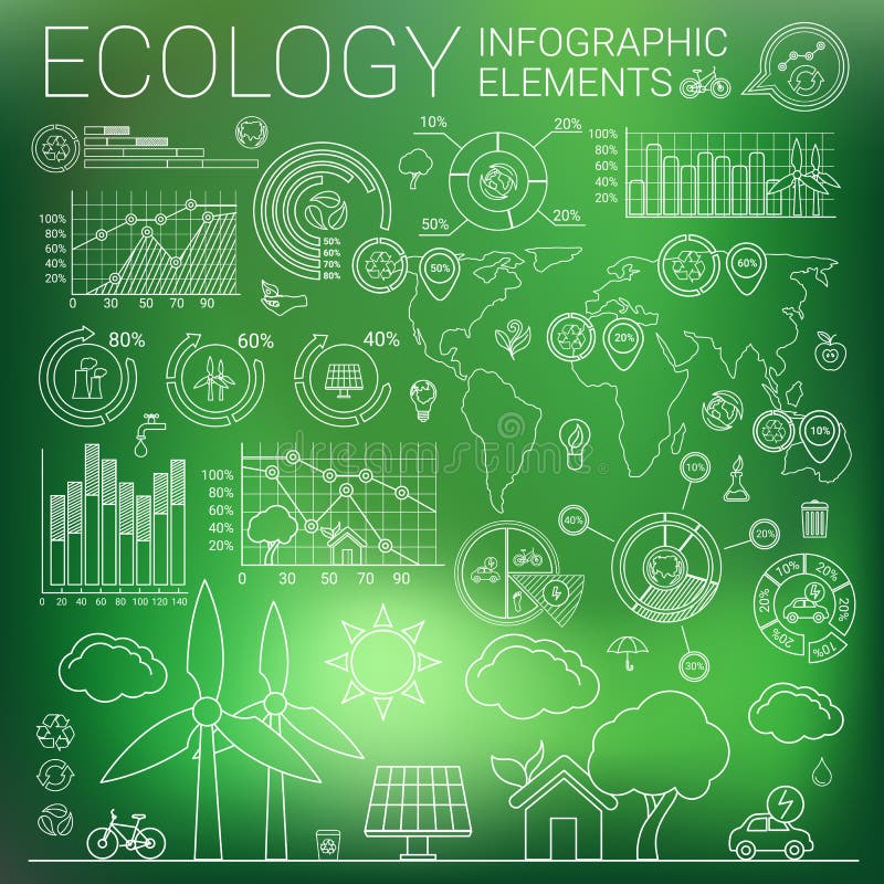 Ecology Infographic Elements Stock Vector - Illustration of elements ...