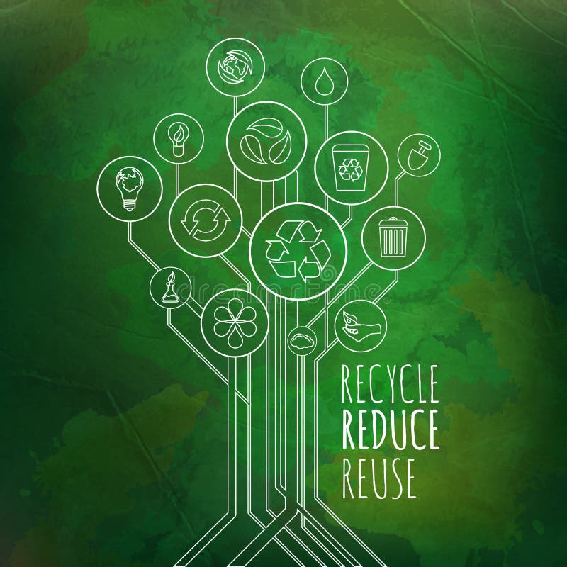 Ecology Infographic. Recycle, Reduce, Reuse Stock Vector - Illustration ...