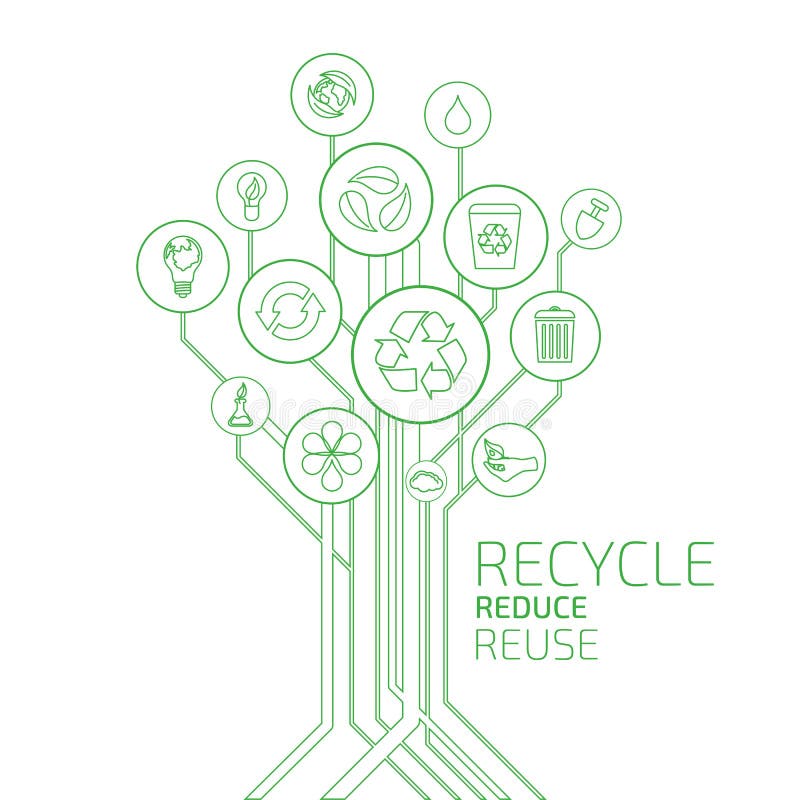 Ecology Infographic. Recycle, Reduce, Reuse Stock Vector - Illustration ...