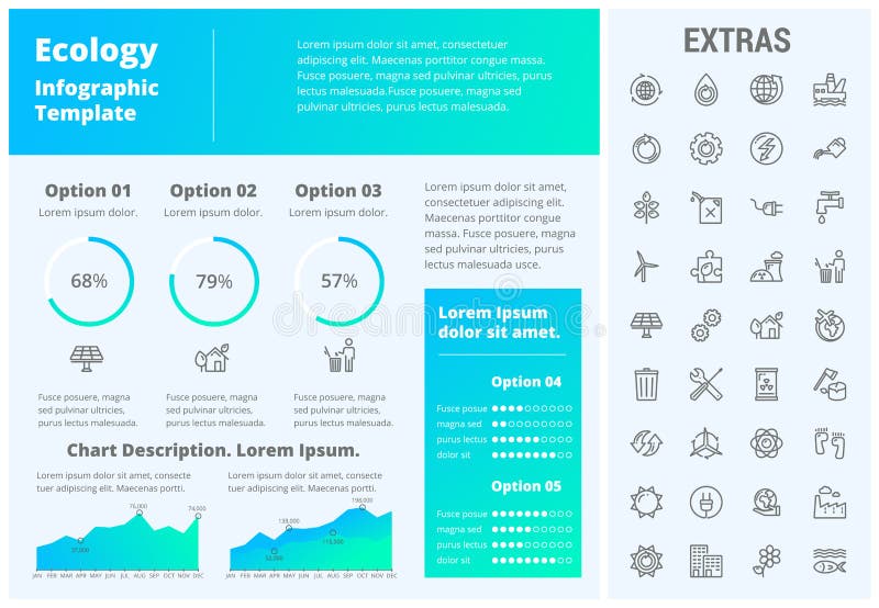 Ecology Infographic Template, Elements and Icons. Stock Vector ...