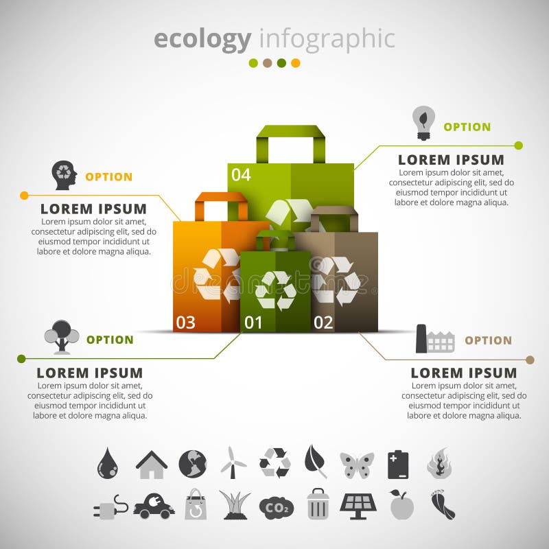 Ecology Infographic editorial photo. Illustration of choice - 61740251