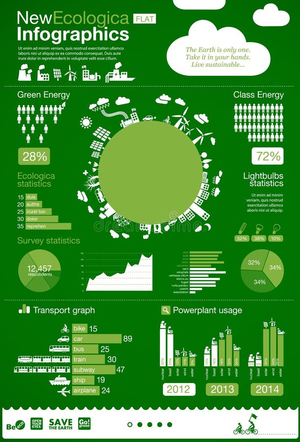 Ecology info graphics stock vector. Illustration of collection - 22017418