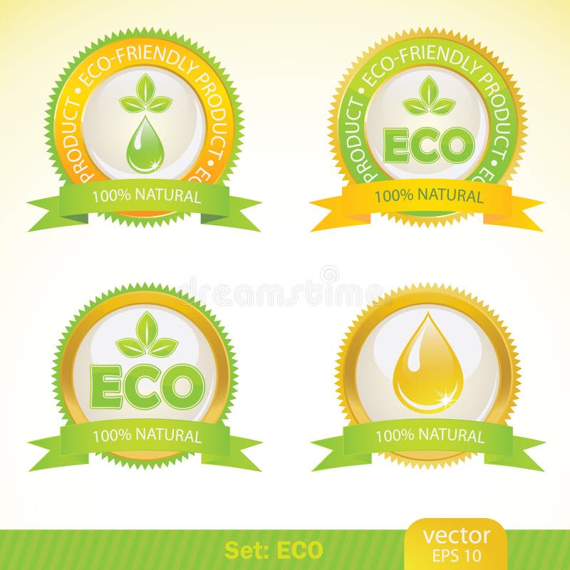 Ecology labels stock vector. Illustration of ecology - 11449419