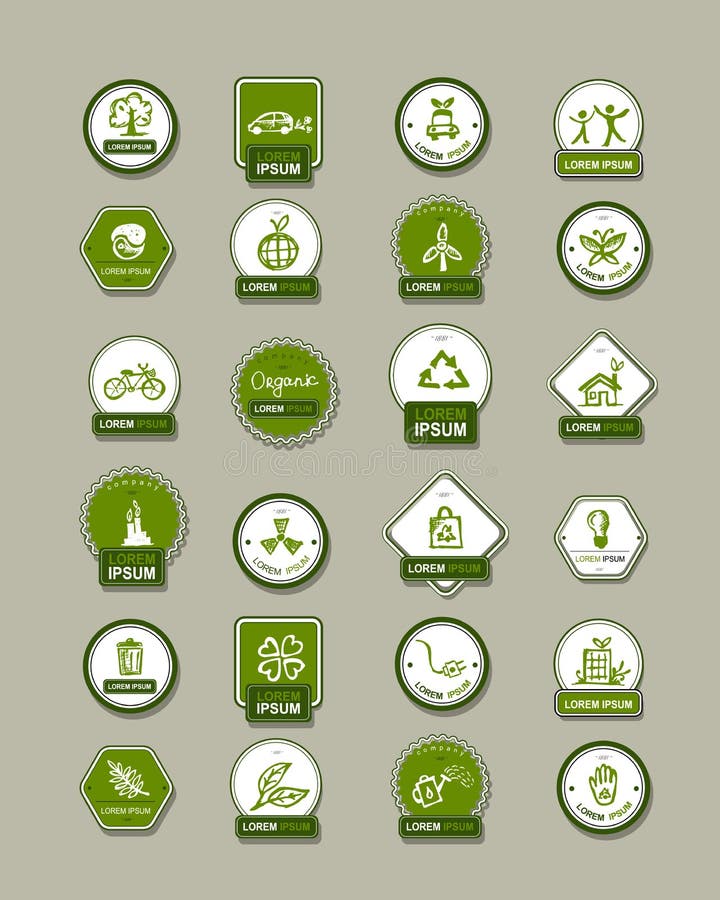 Ecology labels stock vector. Illustration of ecology - 11449419