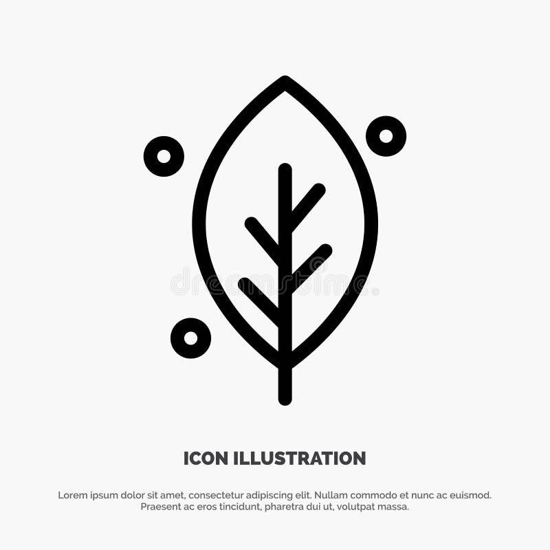 Ecology, Leaf, Nature, Spring Line Icon Vector Stock Vector ...